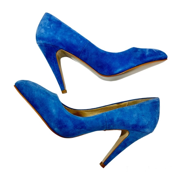 Aldo | Shoes | New Aldo Lilli G Blue High Heel Pumps Shoes Suede ...